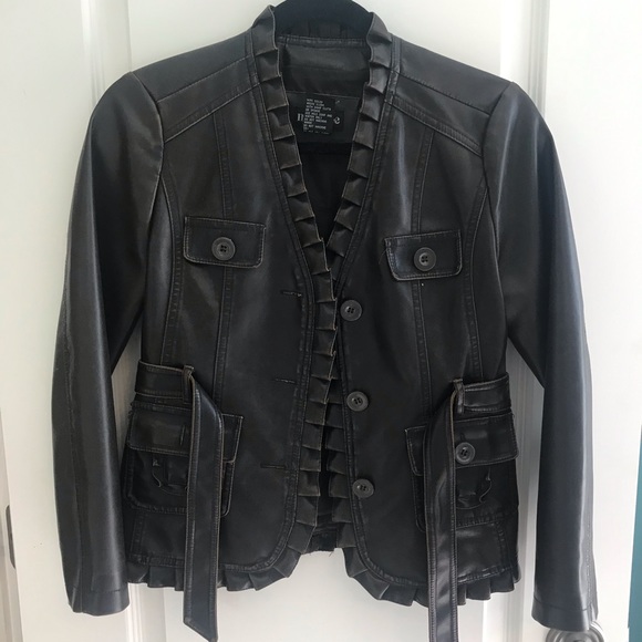 Me Jane | Jackets & Coats | Dark Brown Faux Leather Jacket | Poshmark